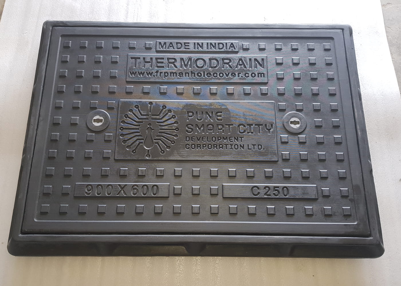 Solid Top FRP/GRP Manhole Covers with Frame in India- Thermoset